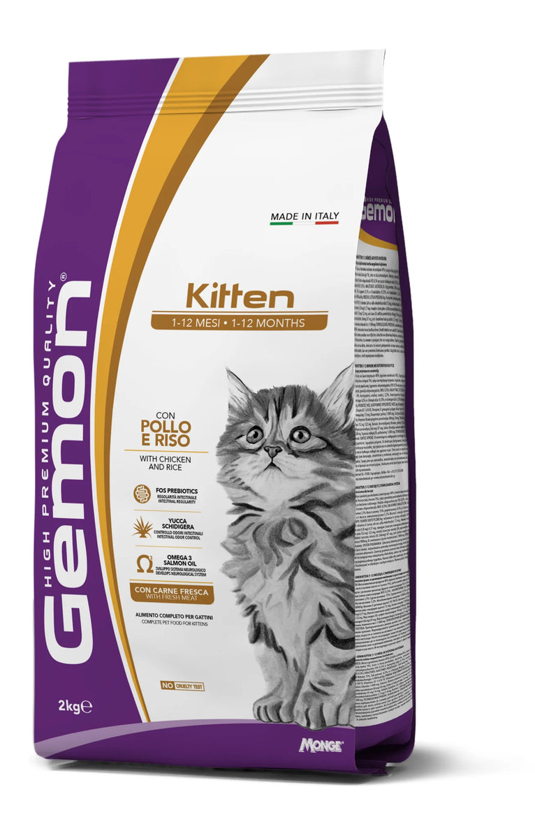 Gemon Cat High Premium Kitten Pollo Y Arroz 2kg Con Regalo ...