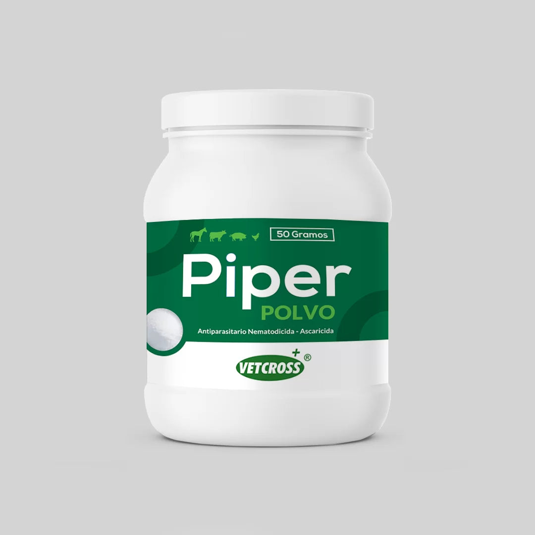 Piper polvo 50g Piperazina – Veterinaria La Hacienda