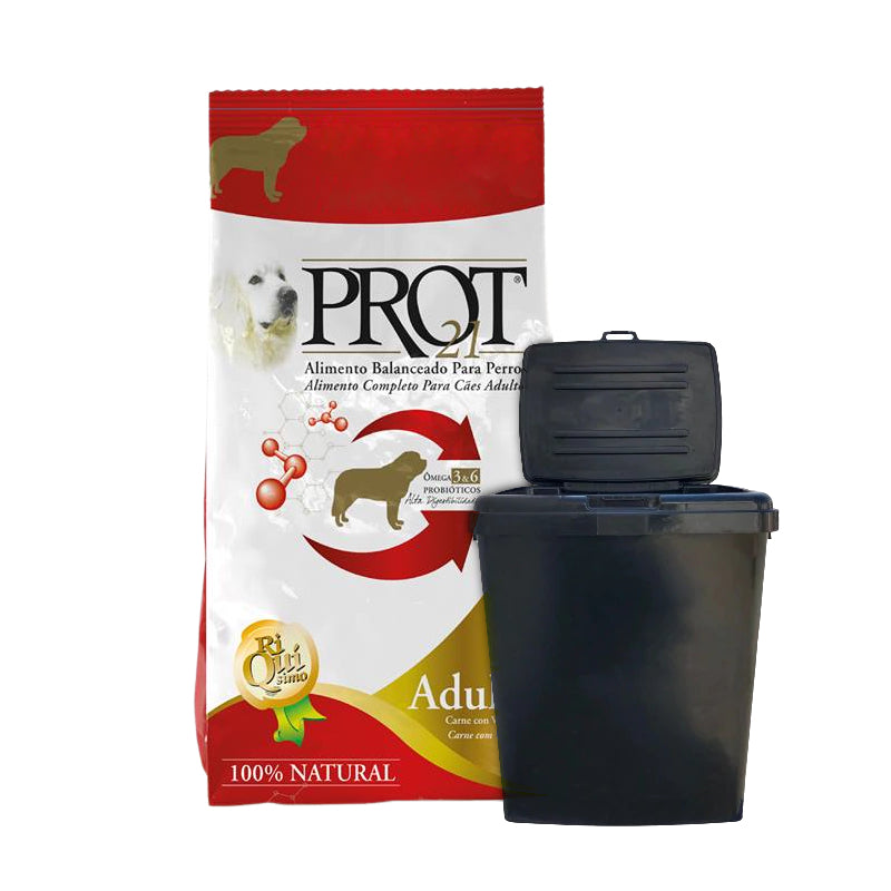 Prot 21 Alimento Balanceado Perro Adulto 17kg con Contenedor – Veterinaria La Hacienda